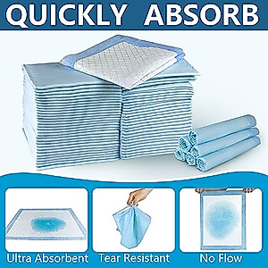 Apupmeo Disposable Rabbit Pee Pads - 20 Pcs Disposable Guniea Pig Cage Liners, Pet Pee Training Pads for Small Animals, Puppy, Kitten, Hedgehog, Hamster, Chinchilla, Bunny,Ferrets (33 * 45, Blue)
