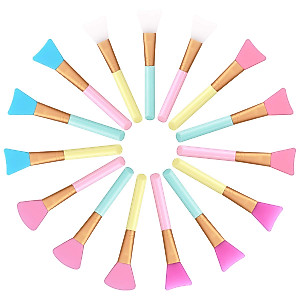 Akstore 5PCS Silicone Face Mask Brush,Mask Beauty Tool Soft Silicone Facial Mud Mask Applicator Brush Hairless Body Lotion And Body Butter Applicator Tools (White)