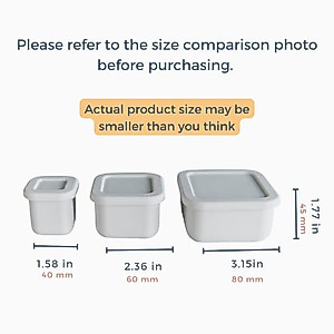 Dreamroo Mini Silicone Containers - Set of 3 Silicone Food Storage Containers | BPA Free, Airtight, Dishwasher and Freezer Safe