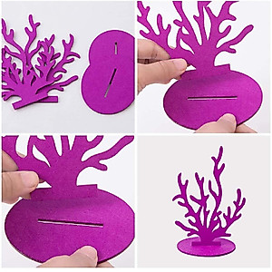 BEFIOPHY MoonBrush DIY Mermaid Party Felt Decorations Birthday/Graduation Party Supplies Table Ornament (Coral)