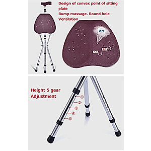 M-GYG Folding Canes with Seat Walking Stick Cane and Chair Combo Height Adjustment 350lbs Capacity