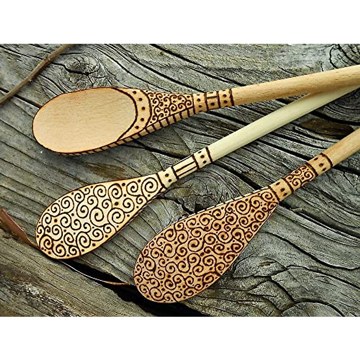 Kitchen Wooden Spoons Mixing Baking Serving Utensils Puppets 12 In - 12 Pack