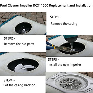 ARYEIELLSOW RCX11000 Pool Cleaner Impeller Replacement to Use with Models RC9990A, RC9950, RC9740