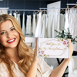 DHQH Bridesmaid Proposal Gifts Bridesmaid Gifts Box from Brides Bachelorette Party Gifts for Bridesmaids Wedding Gifts for Bridesmaid,20oz Bridesmaid Tumbler With Lid and Straws