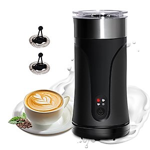 Milk Frother and Steamer, JOKARWAY Milk Frothers for Coffee, Hot&Cold 8.1oz/240ml Automatic Milk Steamer and Frother for Latte, Cappuccinos, Macchiato, Stainless Steel Coffee Frother Electric 2 Whisks