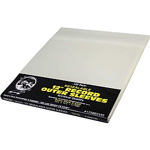 (100) 12 Vinyl Record Outer Sleeves Extra Thick Resealable - Super Clear, Archival Quality - Premium 2.5 mil Thick - #12SB025RS