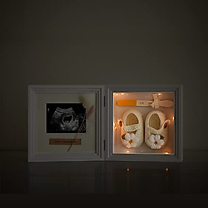 SmileReader Pregnancy Keepsake (with at-Home-Tool Kit), Sonogram Frame Keepsake Case, Shadow Box, Gift for New Parents Moms and Dads