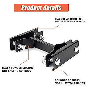 Homydom Deck Umbrella Clamp Outdoor Universal Patio Umbrella/Torch Mount Holder Attaches to Railing Maximizing Patio Space, 3 Pack Black