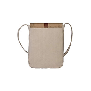 Mona B Canvas Handbag for Women | Zipper Bag | Crossbody Bag | Stylish Vintage Recycled Upcyled Bags Women (Brown-Rowen)