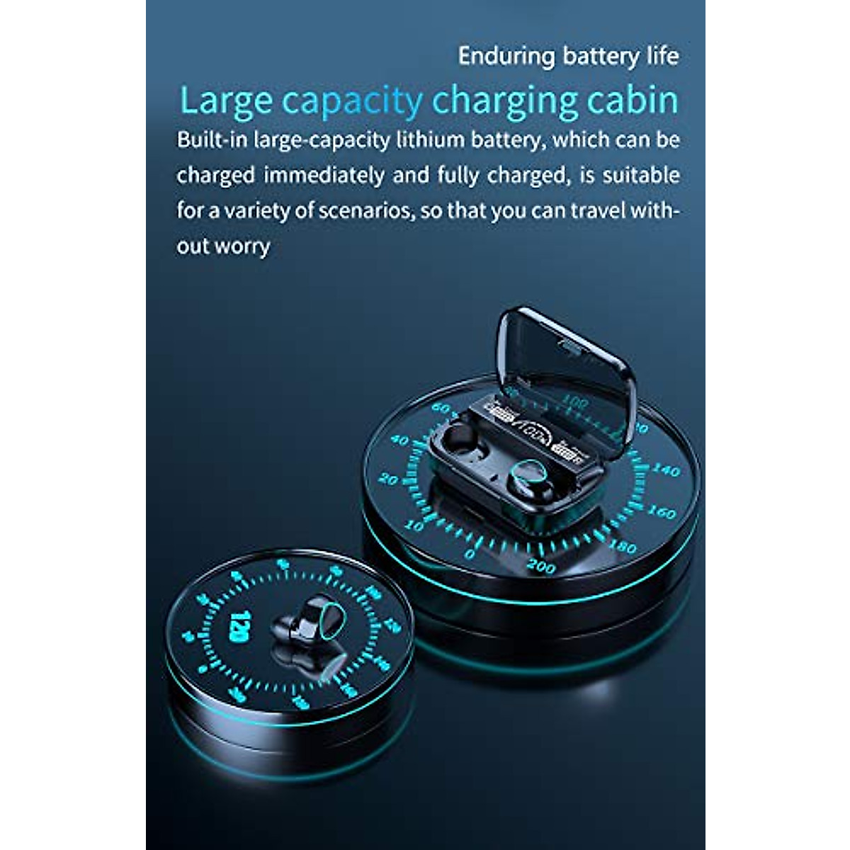 LmtLessDeals Bluetooth Headphones True Wireless Earbuds with Wireless Charging Case IPX 7 Waterproof Stereo Earphones in-Ear Touch Control Long Endurance headsets M10 VS.1