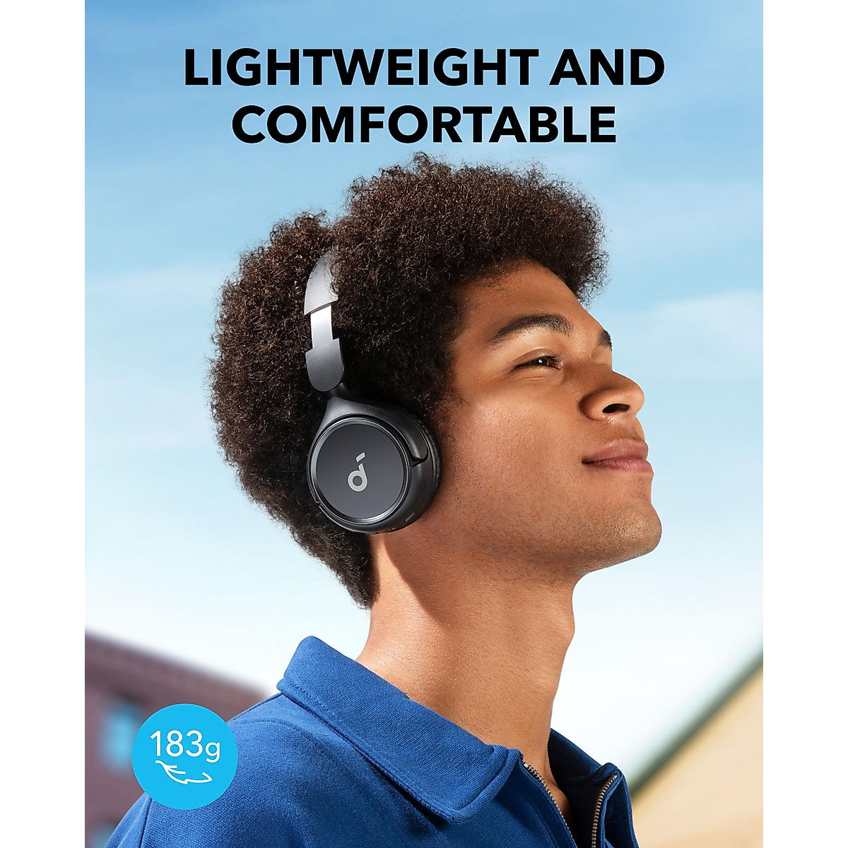 Soundcore H30i Wireless On-Ear Headphones, Foldable Design, Pure Bass, 70H Playtime, Bluetooth 5.3, Lightweight and Comfortable, App Connectivity, Multipoint Connection (Black) (Renewed)