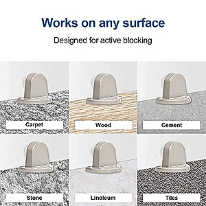 CG PLUS Floor Door Stopper with Rubber pad 2pack, Circle Shaped Door Stopper, Protecting Wall (2.7inch x 2pack, Satin Nickel)