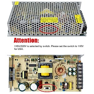 inShareplus 24V 16.5A 400W Universal Regulated Switching Power Supply, 100-240V AC to DC 24 Volt LED Driver, Converter, Transformer, Adapter for LED Strip Light, CCTV, Computer Project, 3D Printer etc