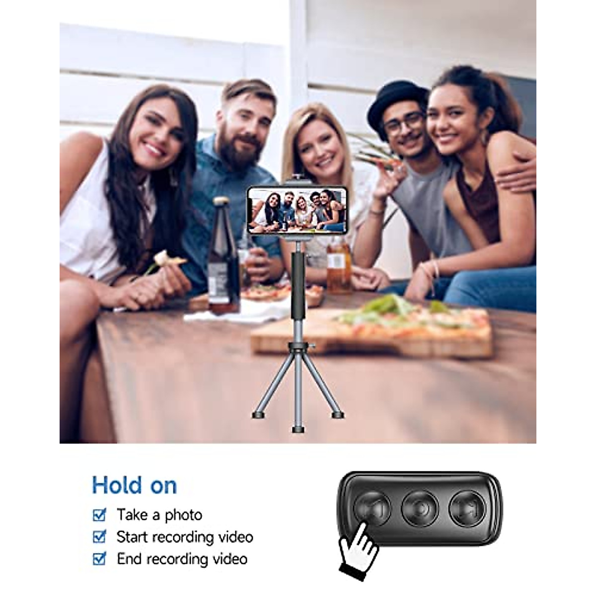 TIK Tok Bluetooth Remote Control, Tiktok Wireless Scrolling Control Page Turner Rechargeable with Ring Design and Charging Case Compatible with iOS/Android