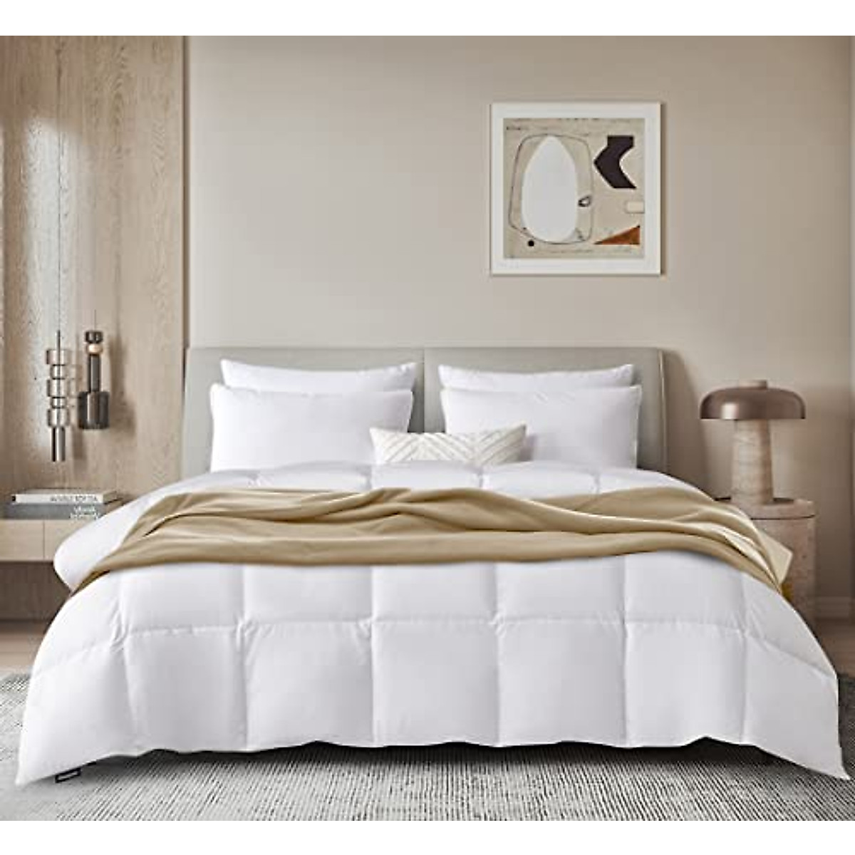 LCM Home Fashions, Inc. Supreme Full/Queen Fleece Blanket, Sand