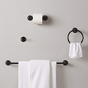 Amazon Basics 4-Piece Bathroom Set - Standard, Black