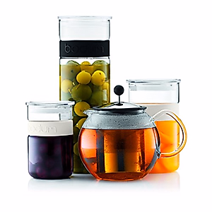 Bodum ASSAM Teapot, Glass Teapot with Stainless Steel Filter, 34 Ounce