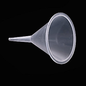 Mini Clear Funnel 10-Pcs Narrow Neck Perfume Funnel Polyethylene Small Funnel Kitchen Use Plastic Funnels for Lab, Water Bottle, Powder,Capsule,Oils, Filling Bottles, Urn Funnel Filling Kit