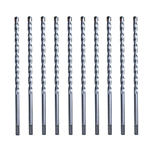 5/32"x5-1/2" 10pcs Carbide Tipped Concrete Masonry Screw Drill Bits