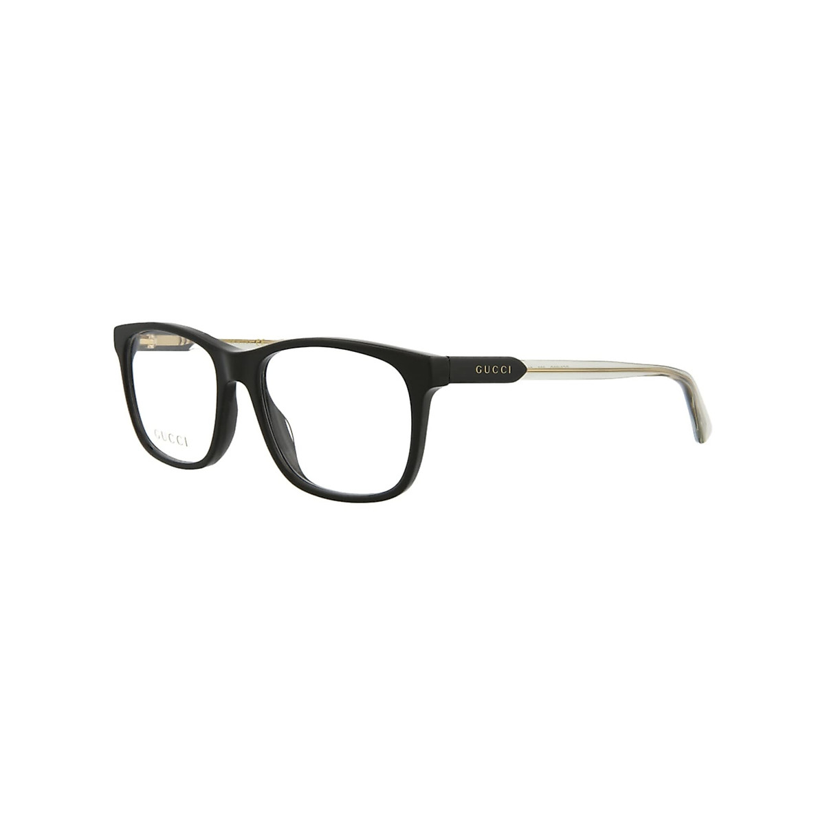 Gucci Square/Rectangle Optical Frames Black Black Transparent Luxury Eyewear Made In Italy Acetate Frame Designer Fashion for Everyday Luxury