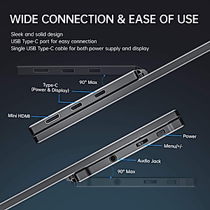 VisionOwl Portable Monitor Bundle (Monitor with Cover & Monitor with Kickstand) 15.6 Inch Travel Screen Computer Display for Laptop PC Mac Surface PS4/5 Xbox Switch, with Smart Cover, VESA Mountable