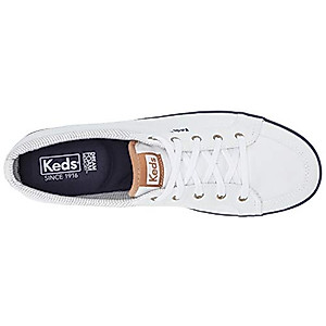 Keds Women's Center Sneaker, White/Grey, 9