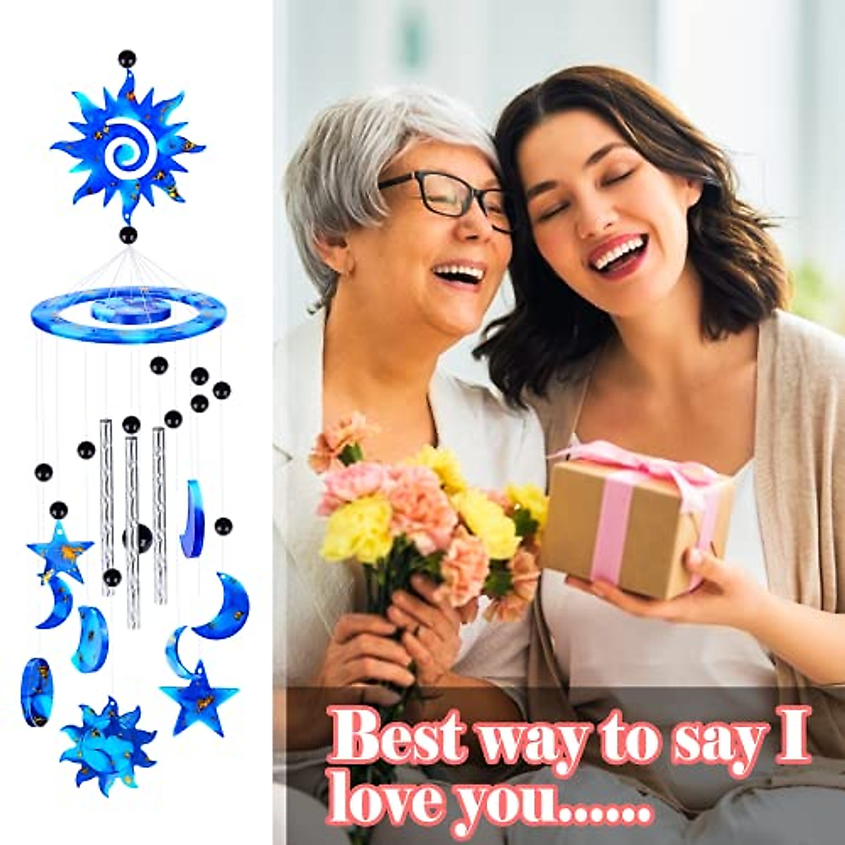 Palksky Resin Molds, 63 Pcs Wind Chimes Silicone Molds Kit, Epoxy Windchimes Casting Mold for DIY Wind Bell, Keychain Earring Pendants Ornaments