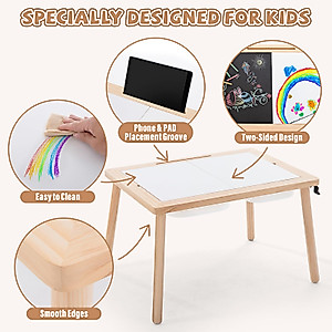 SOOPURKIDS Sensory Tables for Toddlers,Kids Table with 3 Storage Bins, Activity Table with 7 Sand Toys, Indoor/Outdoor Play Sand Table, Gifts for Boys and Girls