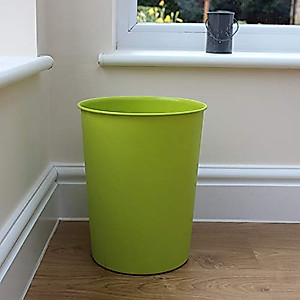 JVL 15-223GN Quality Vibrance Bright Green Lightweight Plastic Waste Paper Basket Bin