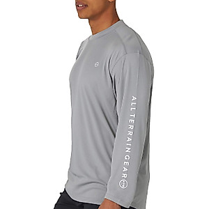 ATG by Wrangler Men's Long Sleeve Performance Sun Shirt, Deep Green, X-Large Tall