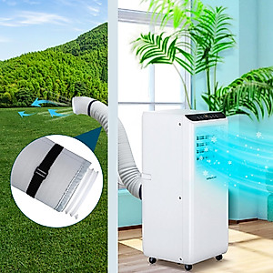 Air Conditioner Hose Cover Wrap Portable AC Hose Cover Wrap with Elastic Band Sleeve Insulated Air Conditioner Hose Cover for Portable AC for 5" and 5.9" Diameter Exhaust Hoses, Gray