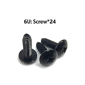 Jingchengmei 6U Steel Rack Rails Kit with Hardware - 2 Pieces (6URR)