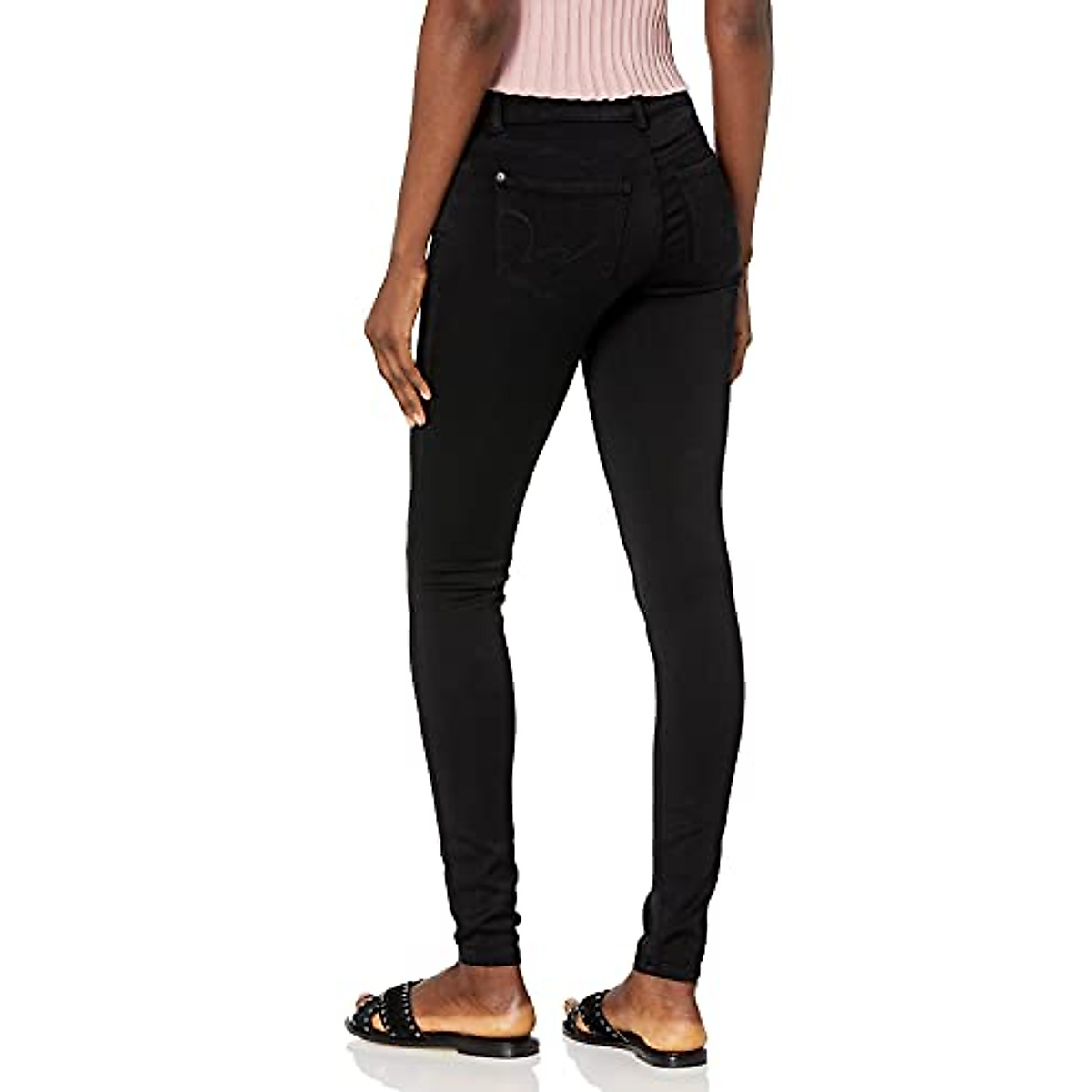 WallFlower Women's Ultra Skinny Mid-Rise Insta Soft Juniors Jeans (Standard and Plus), Black, 13