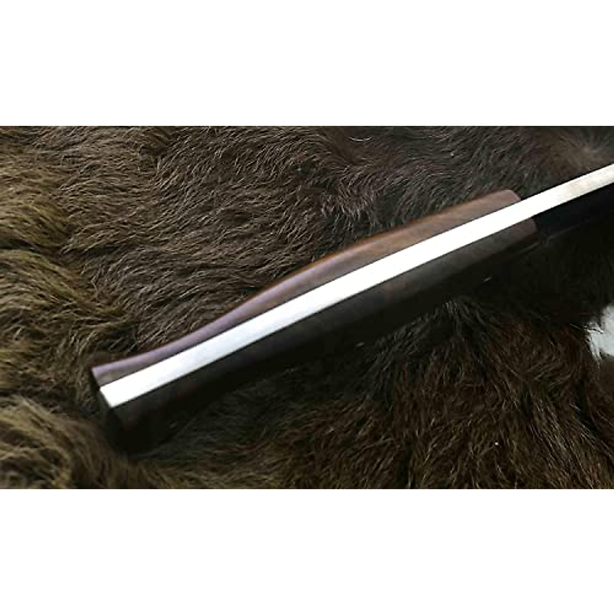 DKONLY-BLADES USA: 15" Custom Handmade D2 Steel Full Tang Hunting Almogovar Camp Knife with Rose Wood Handle & Leather Sheath (AM76)