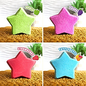 Bath Bombs Pack, Fizzing Vegan Bath Fizzers Gift Set for Children's Birthdays