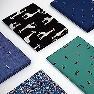 Master FAB Cotton Fabric by The Yard for Sewing DIY Crafting Fashion Design (Giraffe Print on Black)