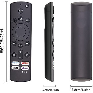 NS-RCFNA-19 NS-RCFNA-21 Replacement IR Remote fit for Insignia Fire TV/Toshiba Fire TV NS-50DF710NA19 NS-43DF710NA19 NS-50DF711SE21 NS-55DF710NA19 43LF621U21 32LF221U19 50LF621C21 55LF621C19