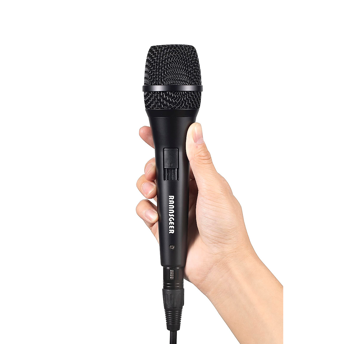 Rannsgeer Dynamic Vocal Handheld Karaoke Microphone with Cable and Carrying Case (RM82B)