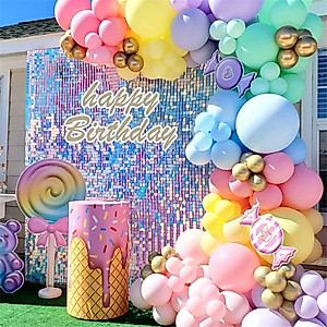 Shimmer Wall Backdrop Iridescent Panels Sequin Wall Panels Glitter 24 Panels Square Shimmer Backdrop Decorations for Birthday Anniversary Engagement Wall