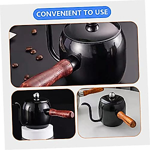 AUTSUPPL Coffee Pot Espresso Grounds Stovetop Gooseneck Kettle Water Boiler Pot Vinegar Container Camping Coffee Maker Espresso Coffee Machine Water Jug Gongfu Teapot Black Stainless Steel