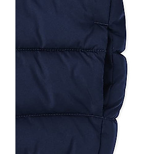 The Children's Place Baby Boys Toddler Medium Weight Puffer Jacket, Wind, Water-Resistant, Navy, 3T