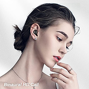 Kamon M32A True Wireless Earbuds Bluetooth 5.1 Headphones Touch Control IPX7 Waterproof Stereo Earphones Battery Display & TWS in-Ear Built-in Mic Headset