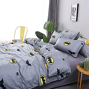 Vefadisa Bat Kids Duvet Cover Set Twin Size Printed Bat Animal Bedding Cover Set Zipper Closure Soft for Kids Boys Teens Bedroom Decor 1 Duvet Cover 2 Pillowcase (No Comforter)