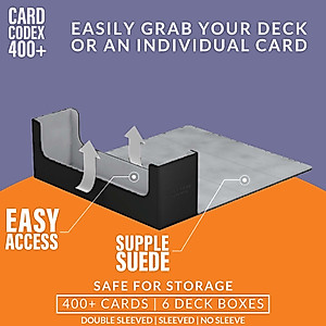Guilt Free Gaming Card Codex 400+ | TCG Deck Storage - Holds Sleeved Cards, Deck Boxes, and More. Protection for your Collection