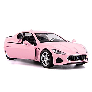 TGRCM-CZ 1/36 Scale Maserat GT Casting Car Model, Zinc Alloy Toy Car for Kids, Pull Back Vehicles Toy Car for Toddlers Kids Boys Girls Gift (Pink)