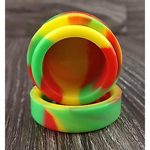 Yullmu 5ml Silicone Container Non-Stick Food Grade Oil Wax Concentrate Jars 20pcs （The Color is Random）