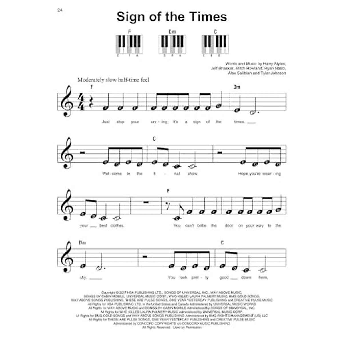 Harry Styles - Super Easy Songbook for Piano