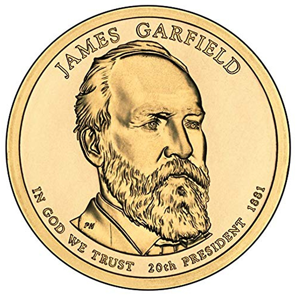 2011 P Position B BU James Garfield Presidential Dollar Choice Uncirculated US Mint