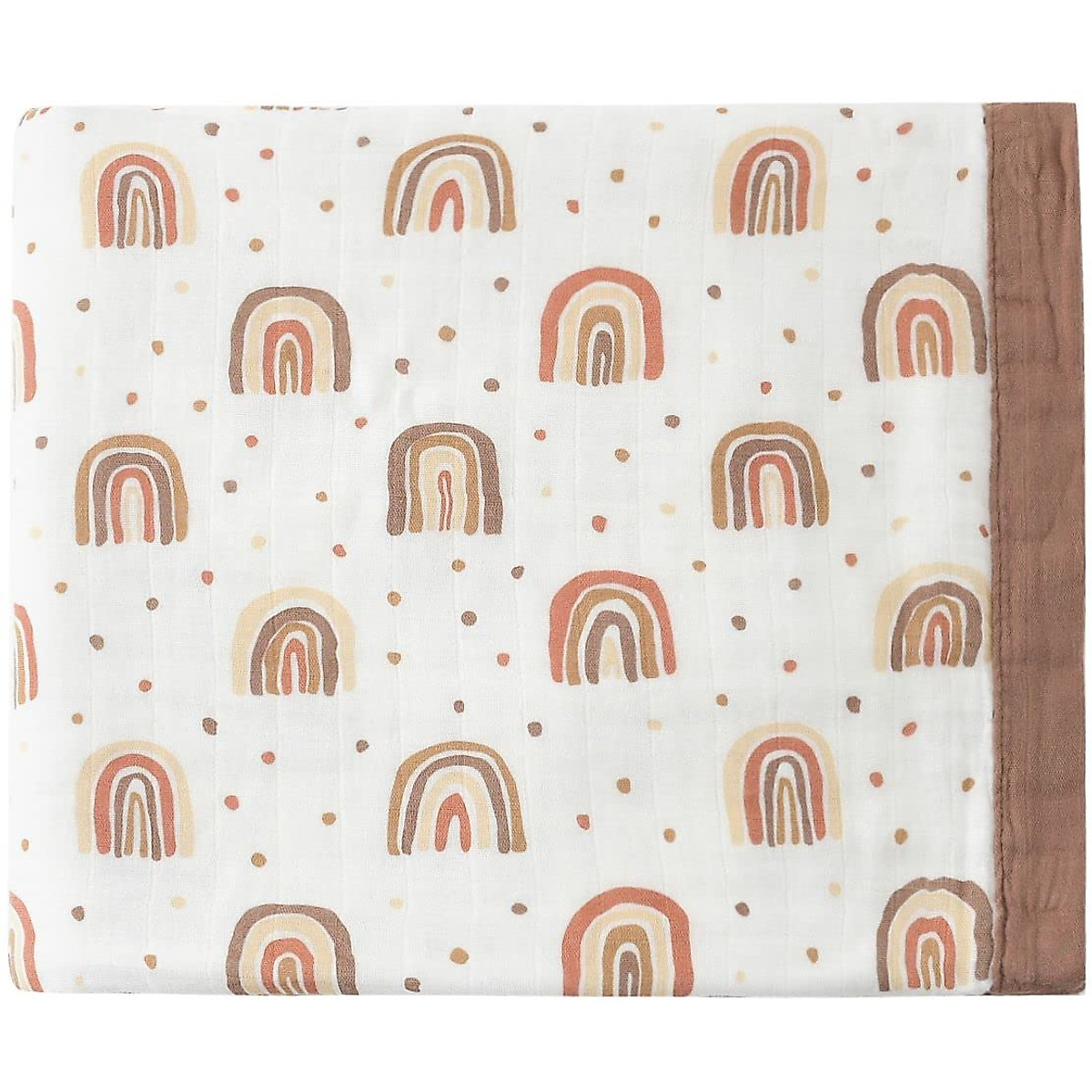 CHUNGEL 2-Layer Muslin Swaddle Blanket Cotton Muslin Quilt – 47 x 47” Boy, Girl or Gender Neutral Holiday Receiving Blanket for Baby Shower