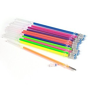 DREOW Glitter Gel Pens 60pcs Neon Glitter Pens Fine Tip Art Markers Artist Gel Pen Set Gel Pens Colored Sparkle Pens Neon Gel Pens for Adult Coloring Book, Drawing, Doodling (plastic and Silica gel)